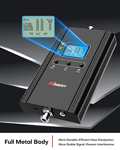 Hiboost Cell Phone Signal Booster for Home and Office, 4,000 sq ft, Boost 5G 4G LTE Data for Verizon AT&T and All U.S. Carriers, FCC Approved