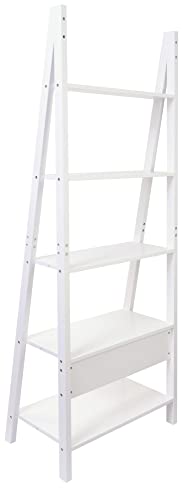 Kiera Grace Providence Miller Floor Shelf β White Matte Finish, 5-Tiered, 71-Inch by 25-Inch by 18-Inch