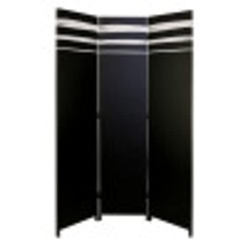Kiera Grace Stockholm Dahl Decorative 3-Panel Room Divider for Home & Office, 47" W x 71" H x 1" L, Black