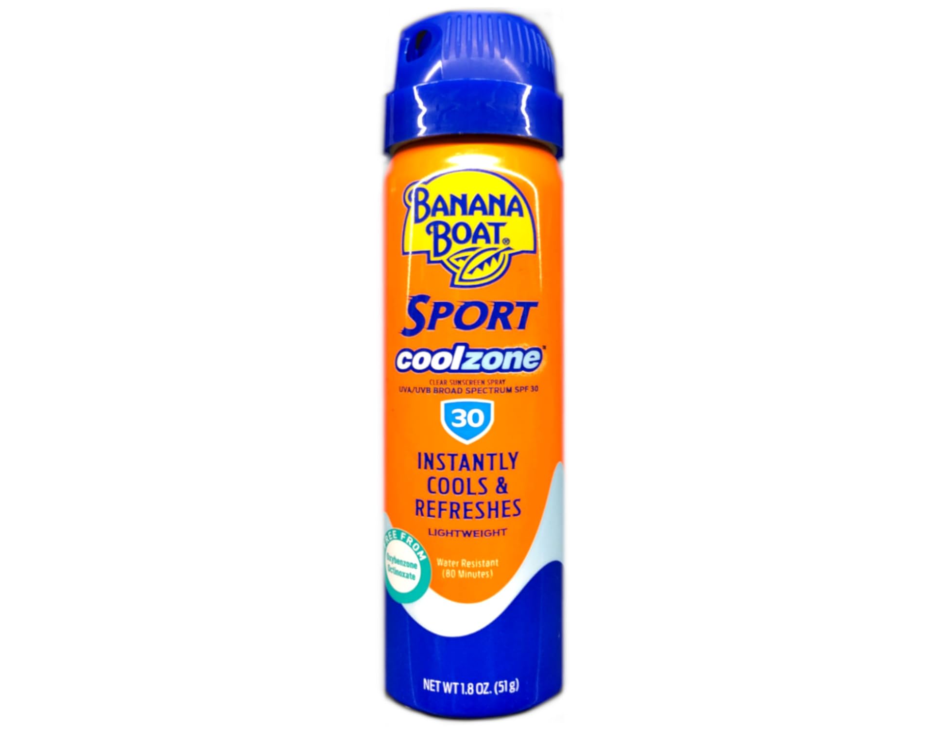 Banana Boat Sun Screen Sport Spray SPF 30 UltraMist Coolzone 1.8 oz (Travel Size), 2 units
