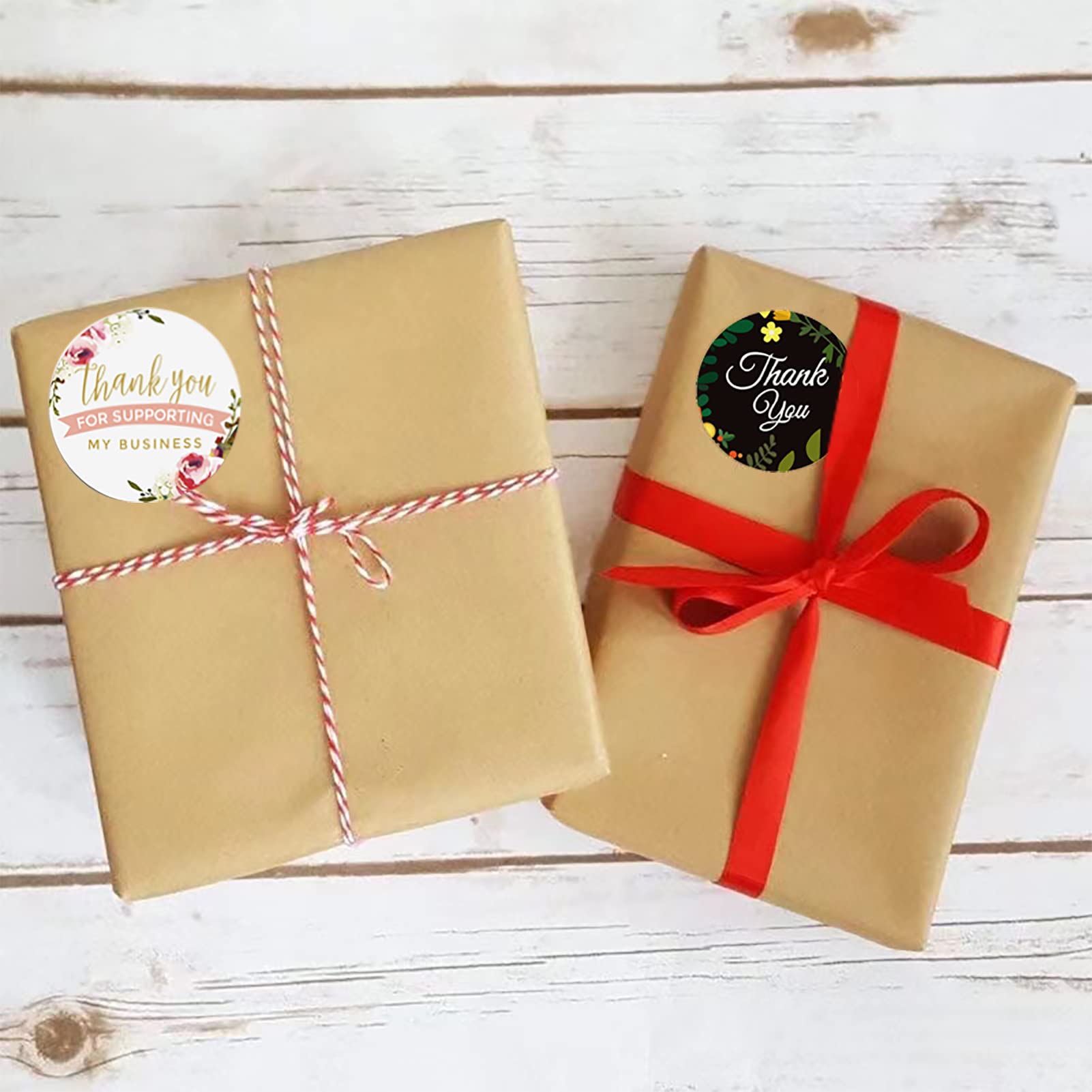 4000Pcs 1 inch Thank You Stickers Small Business, Thank You Stickers for Packaging with 8 Design Thank You Stickers Lables for Envelope Seals, Gift Wrap Bag and Crafts(8 Rolls, Each roll 500Pcs)