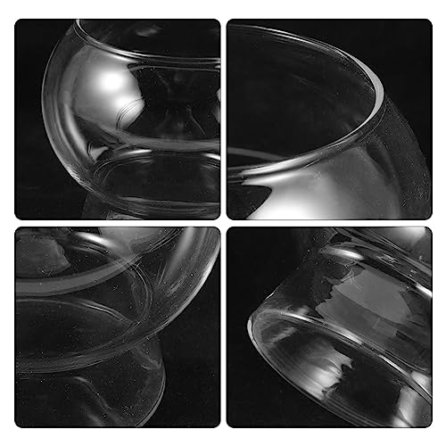 Angoily Juice Glass Crystal Dessert Bowl, 4.3-Inches Ice Cream Bowl,Glass Bowl for Sundae Salad Fruit Pudding Yogurt Snack Candy Trifle, Kitchen Prep Holiday Party Wedding(Pedestal)