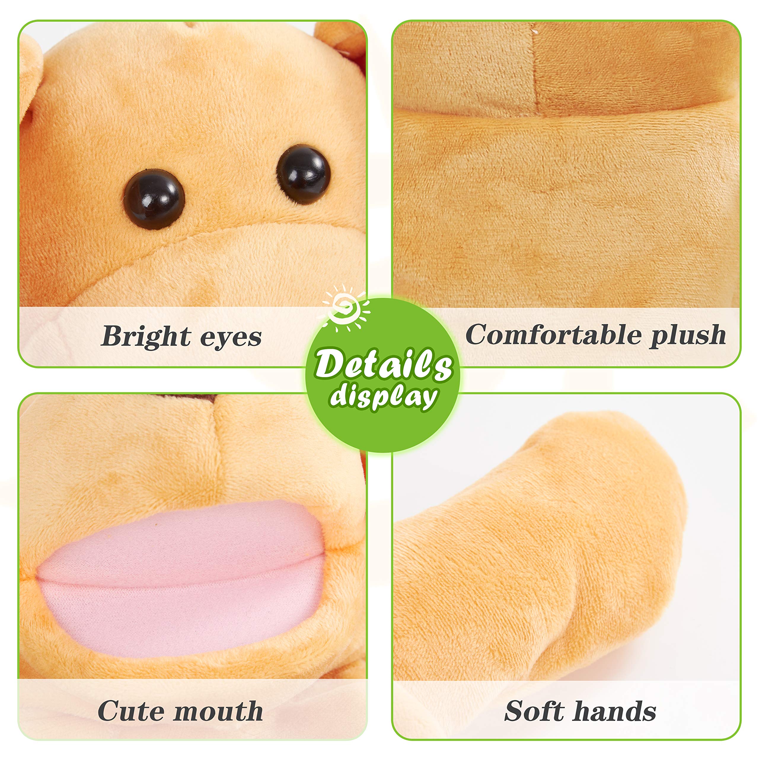 CozyWorld Dog Hand Puppet Puppy Muppets Plush Toys Show Developing Intelligence Gifts for Adults and Kids,10‘’
