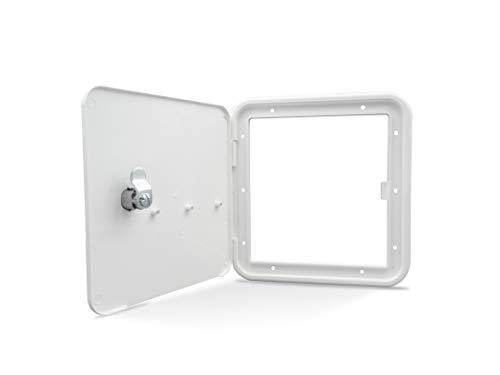 Thetford|B&B Molders RV Replacement Parts and Accessories RV Camper Flush Mount Gas Fuel Hatch and Key Polar White PN 94305