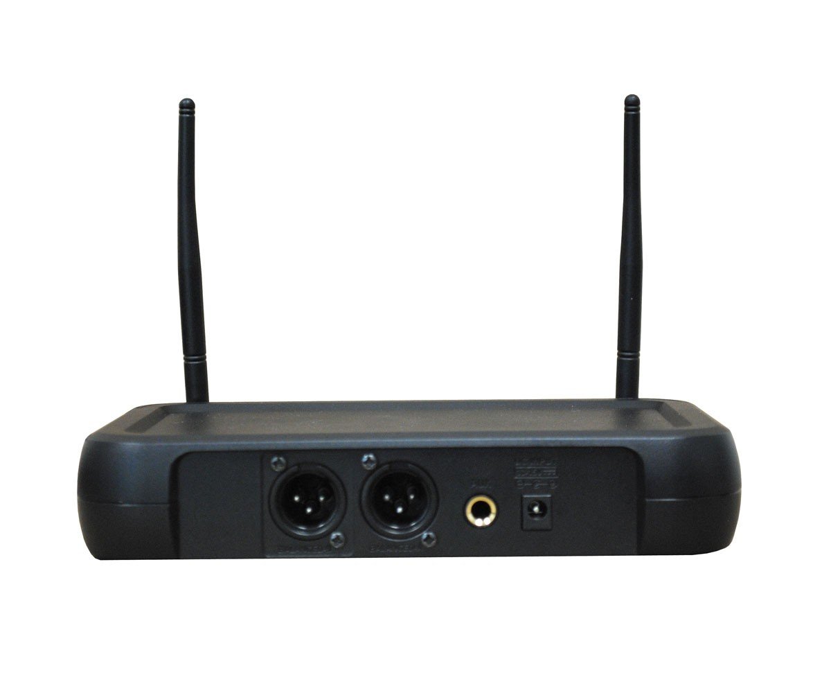 Audio2000 6074BM UHF Dual Channels Wireless System with Two Lavalier (Lapel) Microphones