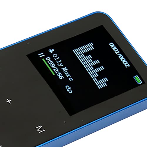 8G MP3 Player with Bluetooth, Noise Reduction Lossless Portable Mp4 Mp3 Player with Translation Dictionary, Electric Books, for Kids (Blue)