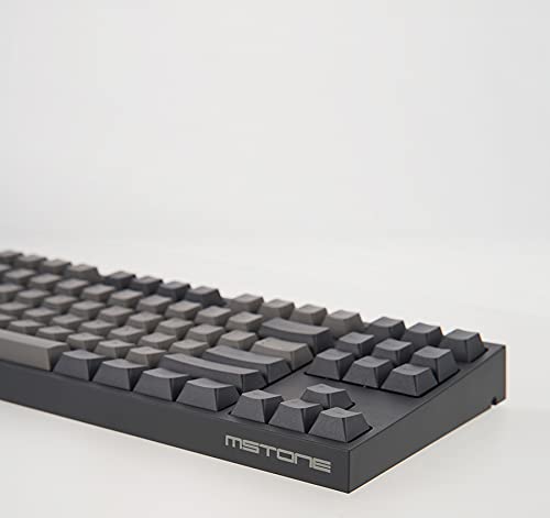 MSTONE Groove T 87 Keys Mechanical Keyboard,Backlighting,Cherry Profile PBT Keycap,Dye Subbed Legends,USB-C Cable,Space Saving,for Windows and Mac,Cherry Green MX
