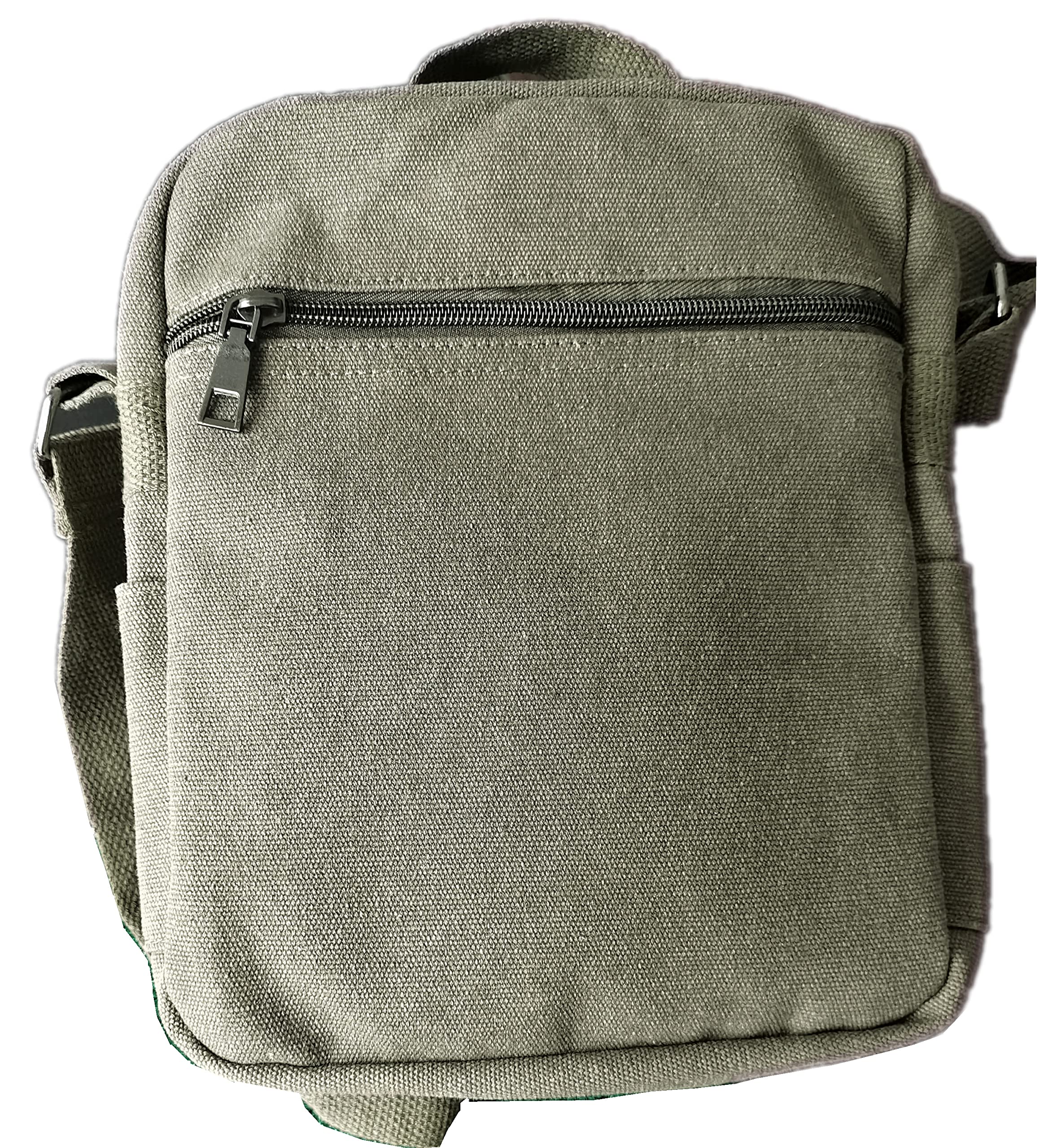 CR Canvas Small messager Mini shoulder bag Travel purse with strap adjustable cellphone key bag (Army green) sling bag everday use bag with slutch and eaphone line hole on the bag