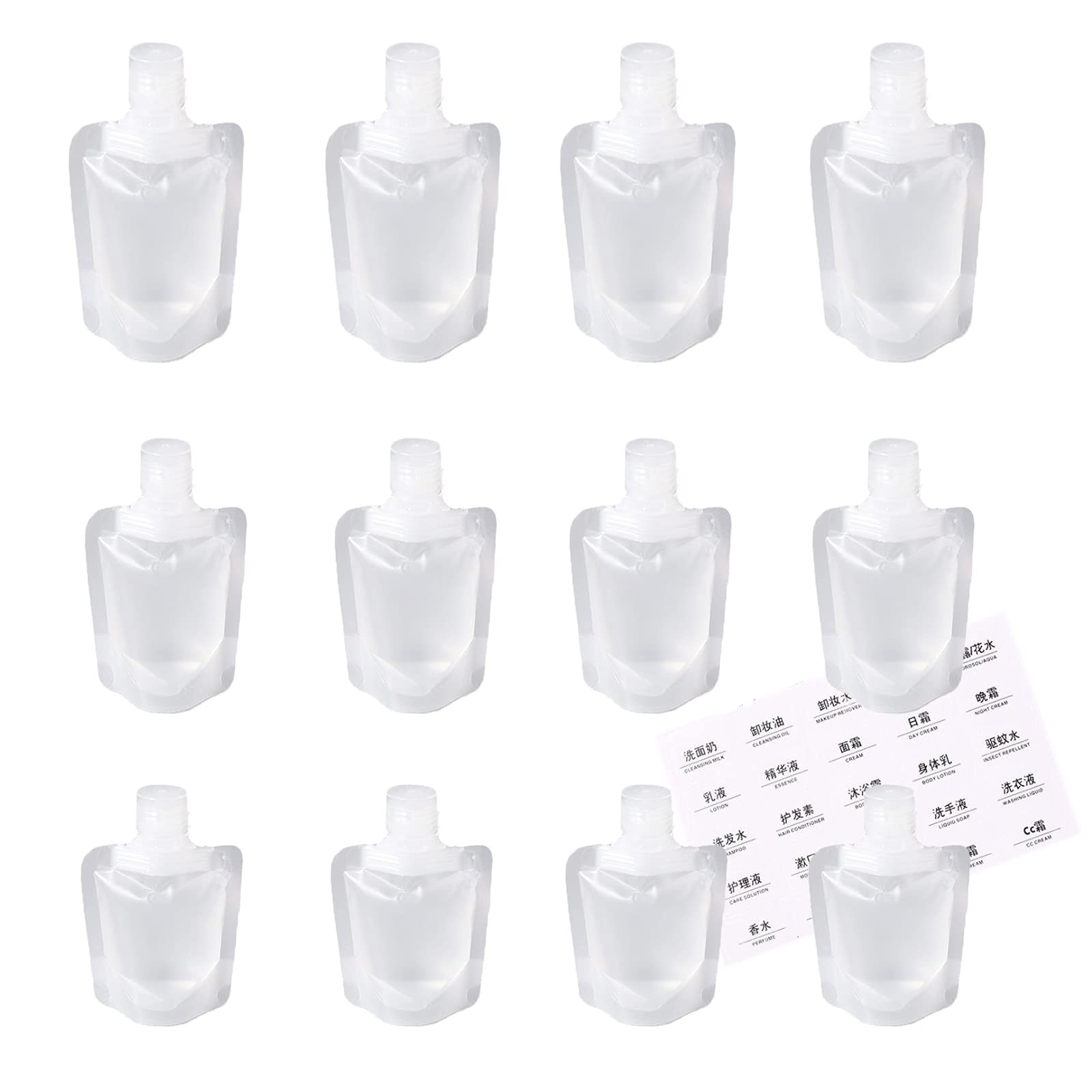 5pcs Bulk Refillable Containers for Hand Sanitizer Holder Keychain with Clip, 1.69oz Portable Travel Size Squeeze Plastic Bottles for Toiletry Shampoo Lotion Soap (5pcs)