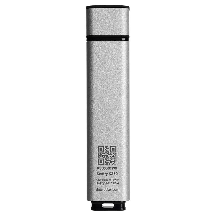 DataLocker Sentry K350 16GB Encrypted USB Flash Drive Keypad, Easy Screen Guided Setup AES 256, TAA Compliant Ruggedized Mil-Std 810-G, IP68 OS Independent, USB-A, FIPS 140-3 Level 3 Pending