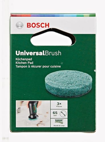 Bosch Kitchen Pad for Electric Cleaning Brush UniversalBrush (3 Pieces Included, in Carton Packaging)