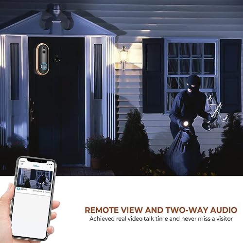 Atopskins Ring Video Doorbell Camera Wireless, 1080P Door Bell Cameras Wireless with Buzzer, AI Smart Human Detection, 2-Way Audio, Voice Changing, 1080P Night Vision, Cloud Storage, Alert, SMS Push
