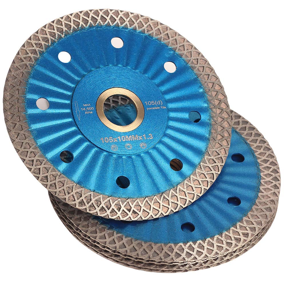 5Pcs/Box 4" Diamond Saw Blade Super Thin Porcelain Cutting Blade for Porcelain Tile Ceramic Granite Marble…