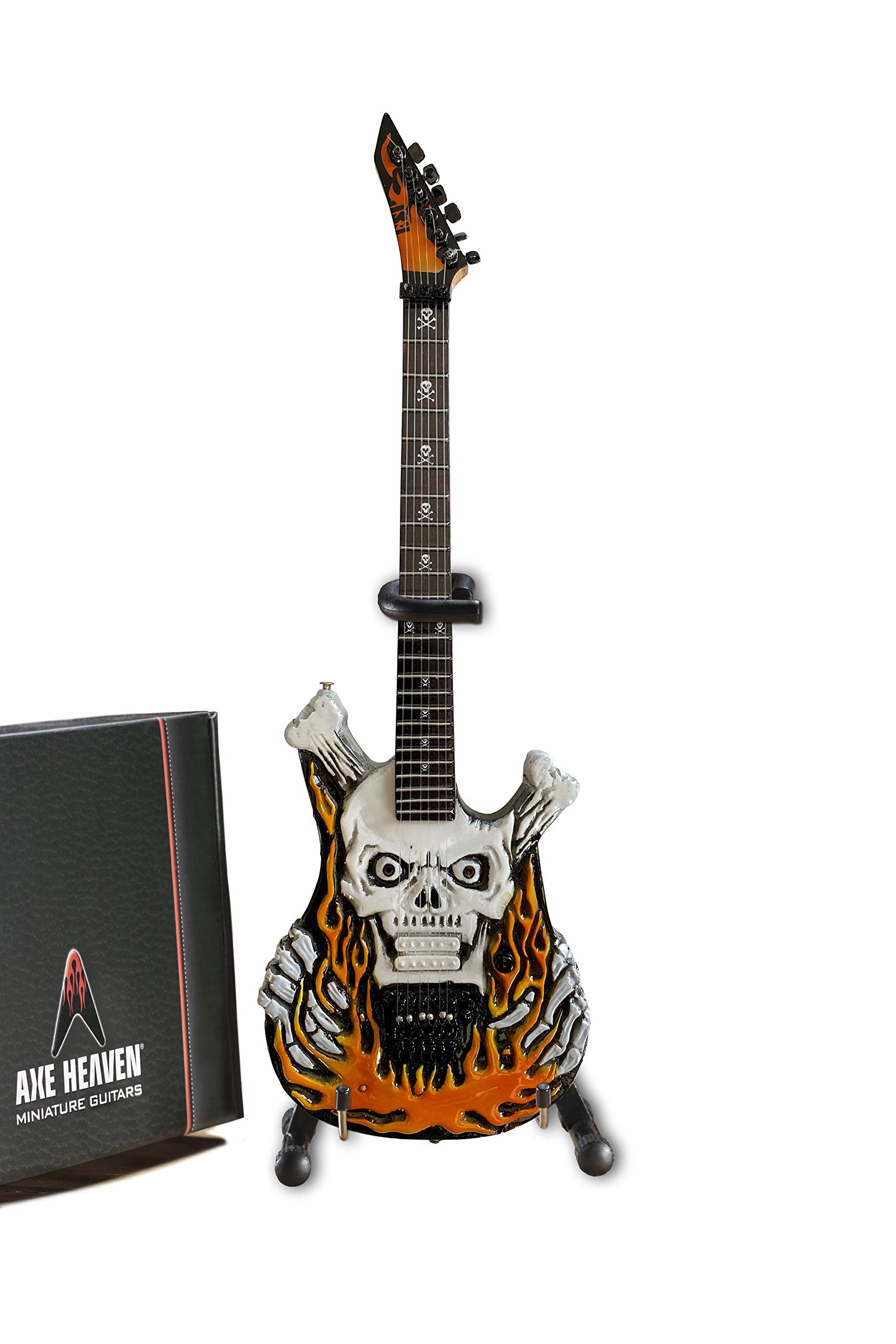 AXE HEAVEN Official George Lynch Signature ESP Flaming Skull Mini Guitar Replica