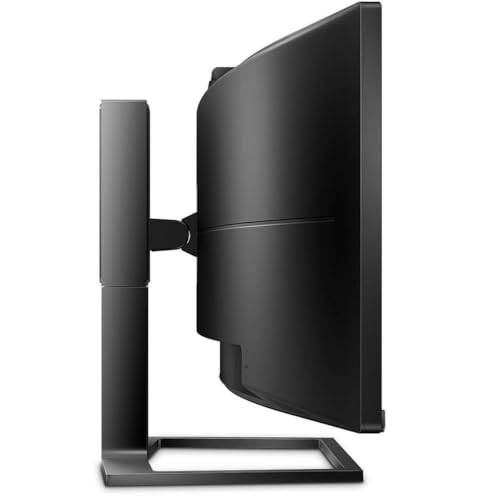 PHILIPS Brilliance 499P9H 49" SuperWide Curved Monitor, Dual QHD 5120x1440 32:9, USB-C Docking, KVM Switch, HDMI/DisplayPort, Windows Hello Pop-Up Webcam, SmartErgoBase, LightSensor