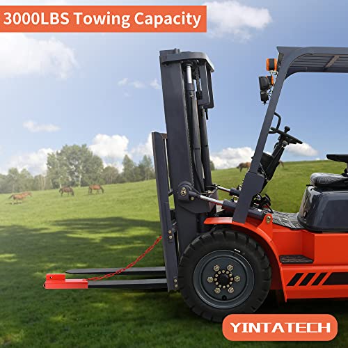 YINTATECH Forklift Hitch Receiver 2β Insert Pallet Forks Trailer Towing Adapter with Safety Chain