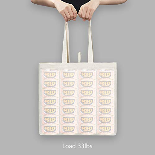 TOPDesign 6-Pack Reusable Grocery Shopping totes, Foldable Canvas Bags