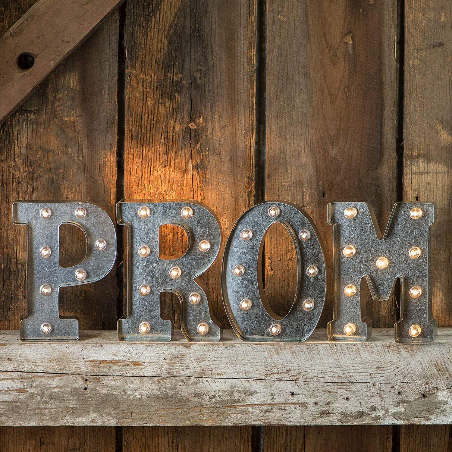 Darice 5915-714 Silver Metal Marquee Letter β M-9.87β Tall, Galvanized Finish