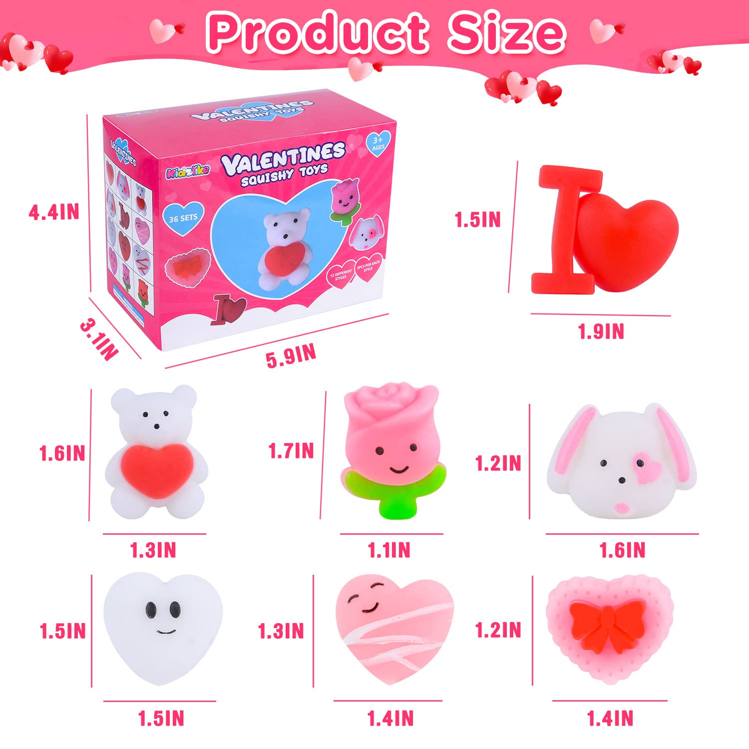 36 Packs Easter Egg Fillers Squishy Toys for Kids, Easter Party Favor Supplies, Stress Relief Squeeze Toys for Kids, Easter Gifts