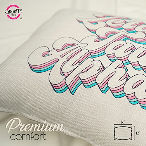 Sorority Shop Phi Mu Pillow β Retro Design, 12" x 16" Lumbar Pillow Sorority