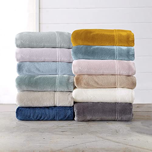 Great Bay Home Extra Soft Velvet Plush Queen Micro Fleece Sheet Set | Deluxe Microplush Non Pilling Sheets, Deep Pocket | Lavish Sherpa Velvet Luxe Collection (Queen, Denim Blue)