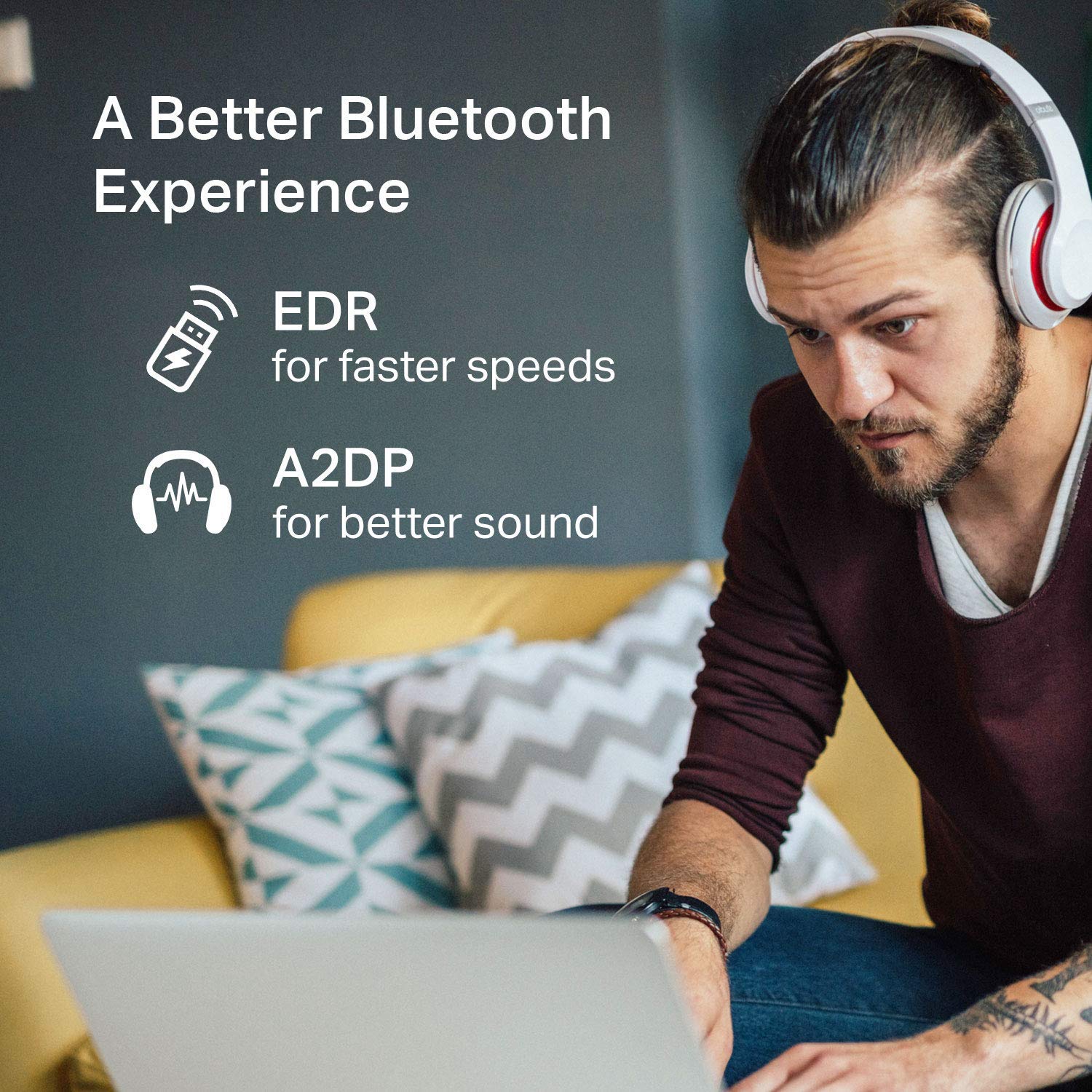 TP-Link UB400 USB Bluetooth Adapter for PC 4.0 Bluetooth Dongle Receiver Support Windows 10/8.1/8/7/XP (Renewed)