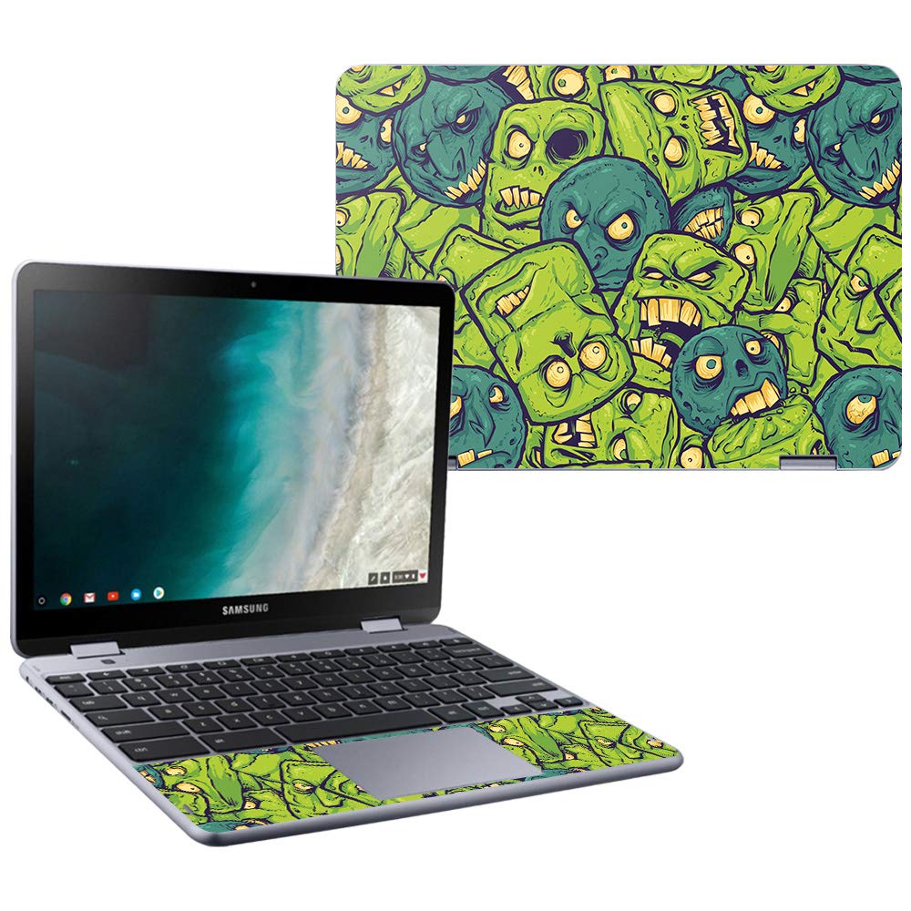 MightySkins Skin Compatible with Samsung Chromebook Plus LTE (2018) - Monster Pattern | Protective, Durable, and Unique Vinyl wrap Cover | Easy to Apply, Remove, and Change Styles | Made in The USA