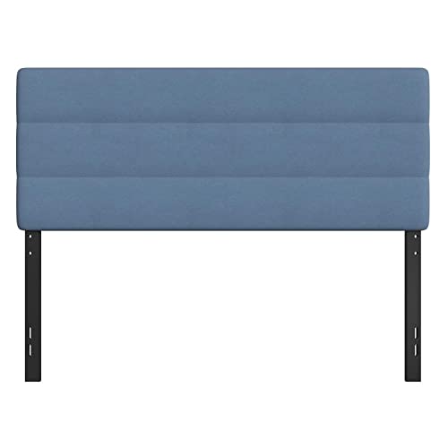 Flash Furniture Paxton Upholstered Headboard - Channel Stitched Blue Fabric Upholstery - Queen - Adjustable Height from 44.5" to 57.25" From Floor