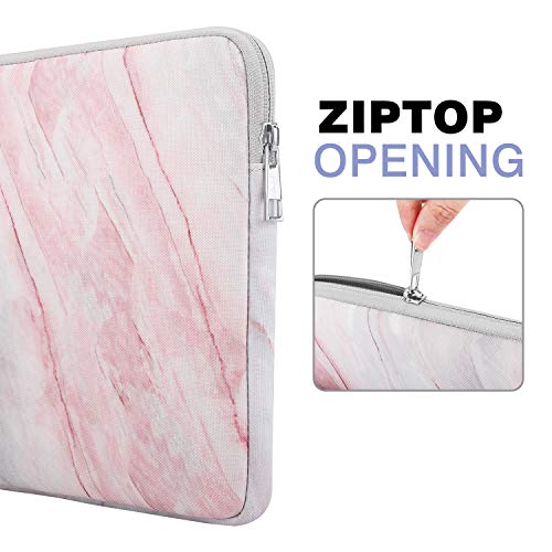MoKo 11 Inch Tablet Sleeve Bag Carrying Case Fits iPad air 5 10.9" 2022, iPad Pro 11 M2 2022-2018, iPad 10th 10.9, iPad 9/8/7th Gen 10.2, iPad Air 4 10.9/Air 3 10.5, Tab S8 11"/Tab A, Pink Gray Marble