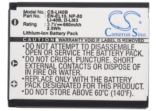 CHGY 3.7V Battery Replacement Compatible with Olympus DS-2500, DS3500, DS-3500, DS7000, DS-7000, FE-150, FE-150 Zoom, FE-160, FE-190, FE-20, FE-220, FE-220D, FE-230
