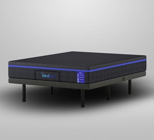 iDealBed G4 Nova Luxury Memory Foam Mattress + 4i Custom Adjustable Bed, Pressure Relief Support, Cooling Temp Regulation, Advanced Silent Operation, Massage (Nova Firm, King)
