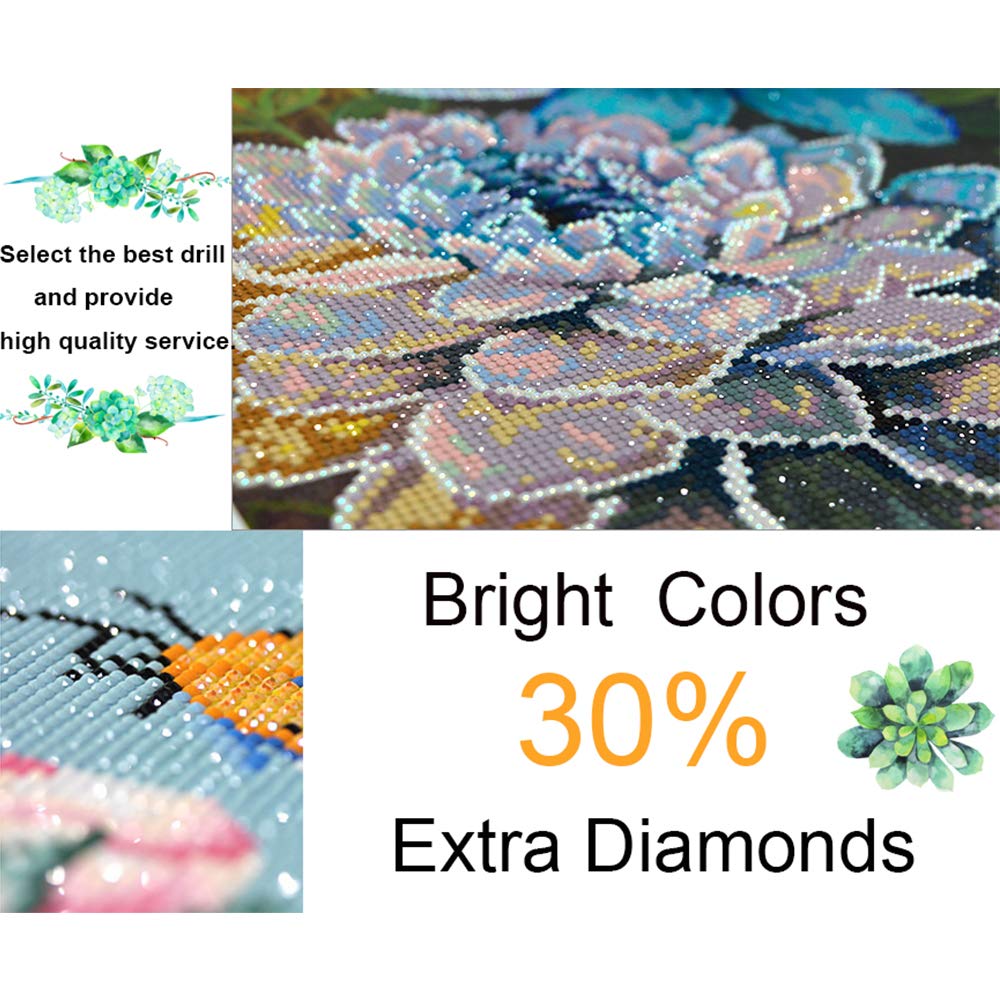 5D DIY Diamond Painting Kits for Adults Full Drill Crystal Rhinestone Embroidery Cross Stitch Arts Craft Canvas Wall Decor Dandelions