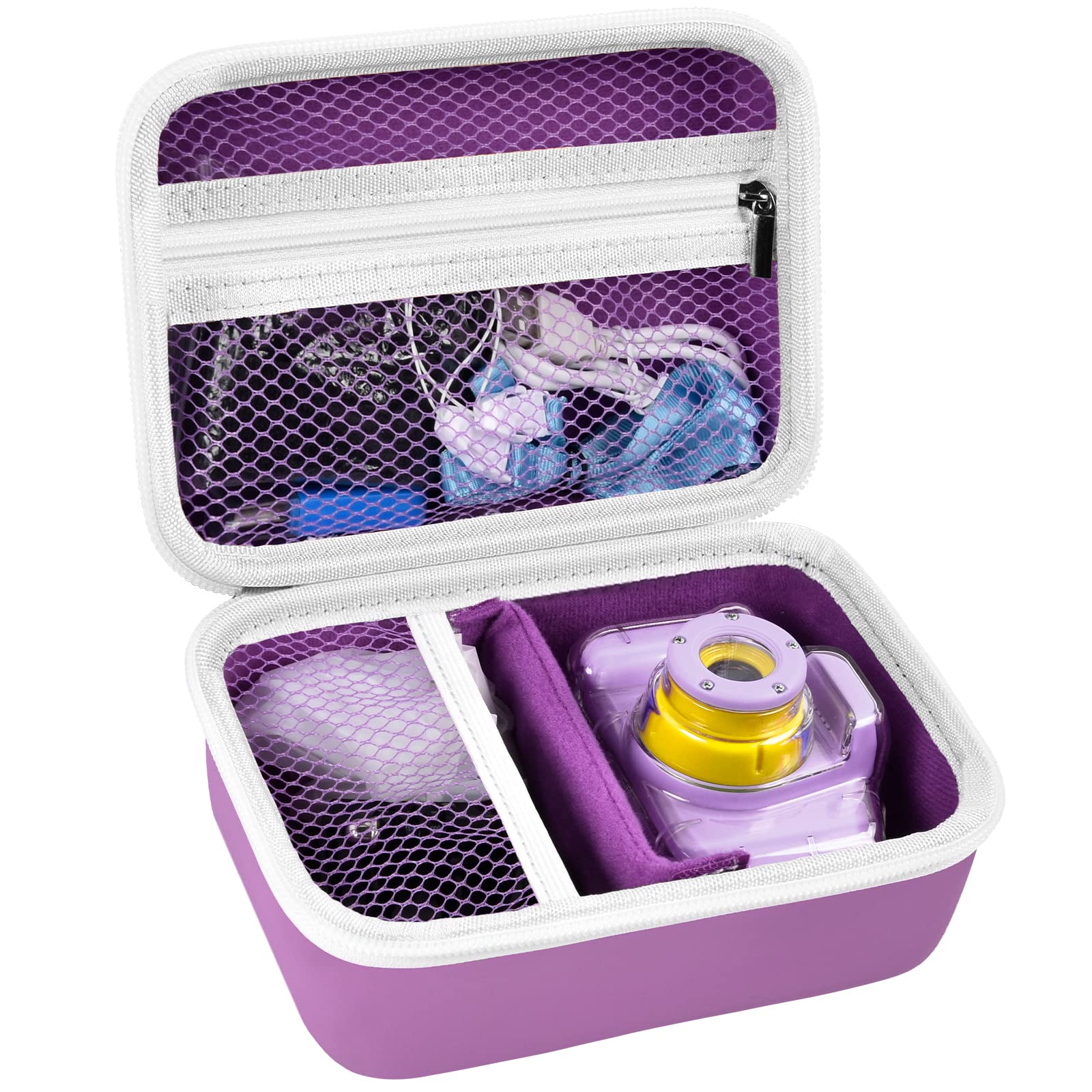 Againmore Kids Camera Case Compatible with Seckton/for Goopow/for Dylanto/for ESOXOFFORE/for Agoigo/for GKTZ/for Anchioo Digital Waterproof Camera. Portable Instant Print Cameras Storage-Purple