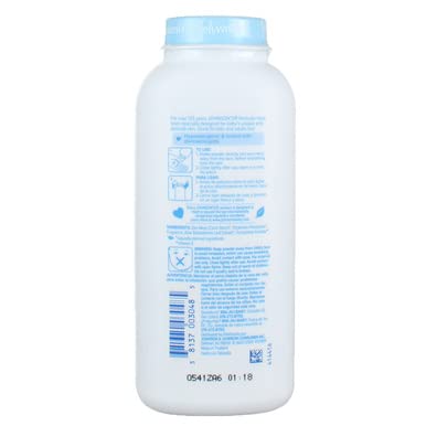 Johnson's Baby Powder, Pure Cornstarch with Soothing Aloe & Vitamin E 9 oz (Pack of 5)
