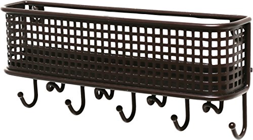 DecoBros Wall Mount Mail Letter and Key Rack Holder Organizer, Bronze