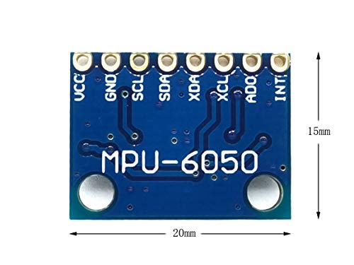 4PCS GY-521 MPU-6050 MPU 6050 3 Axis Gyroscope Accelerometer Sensor Module 6DOF 6 Axis Accelerometers Gyroscopes Module 16 Bit AD Converter Data Output IIC I2C for Arduino