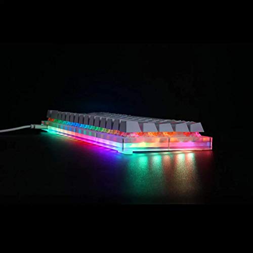 Womier 66 Key Custom Mechanical Keyboard Kit 65% 66 PCB CASE How swappable Switch Support Lighting Effects with RGB Switch led (Womier66 G Bluie x1)