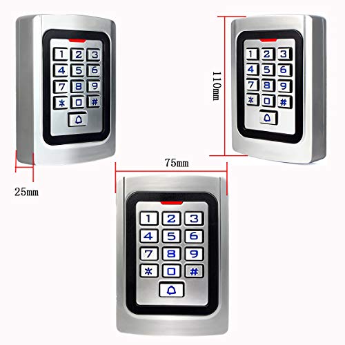 Retekess T-AC04 Garage Keyless Entry Pad,Access Control Keypad,Door Keypad,Wiegand 26 PIN Code RFID Keypad,IP68 Waterproof,2000 Users