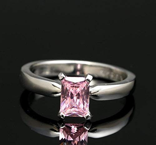 4pcs His Hers Camo Pink Radiant Stainless Steel Sterling Silver Wedding Ring Set (Size His 11, Hers 10)