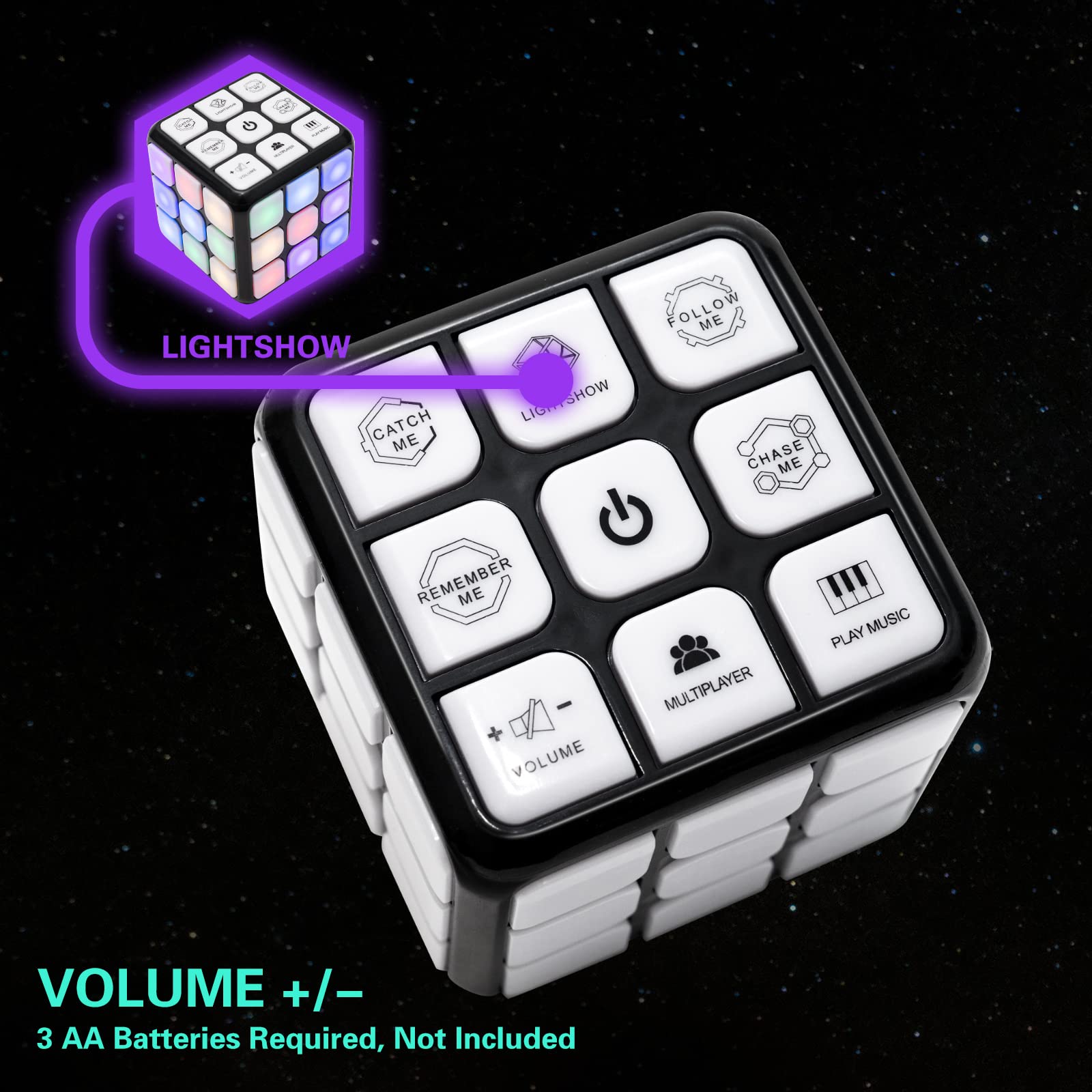 Brain Memory Game Cube|Four-in-one electronic handheld game for Children|Colorful flashing lights|Fun toys for aged 6-12 Children|Yudongli