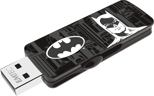 Emtec Black & White 16GB USB 2.0 SuperHero Flash Drive (ECMMD16GM700SP03)(Design may vary - Super Man, Batman, Wonder Women)