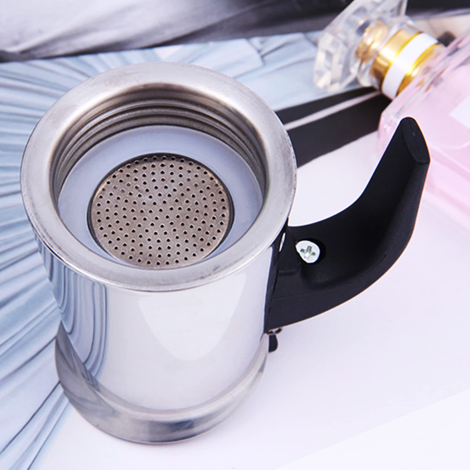 9 Cup Moka Pot with Electric Stove, Classic Italian Espresso Greca Maker 110V Stainless Steel Stovetop Coffee Maker, 450ml