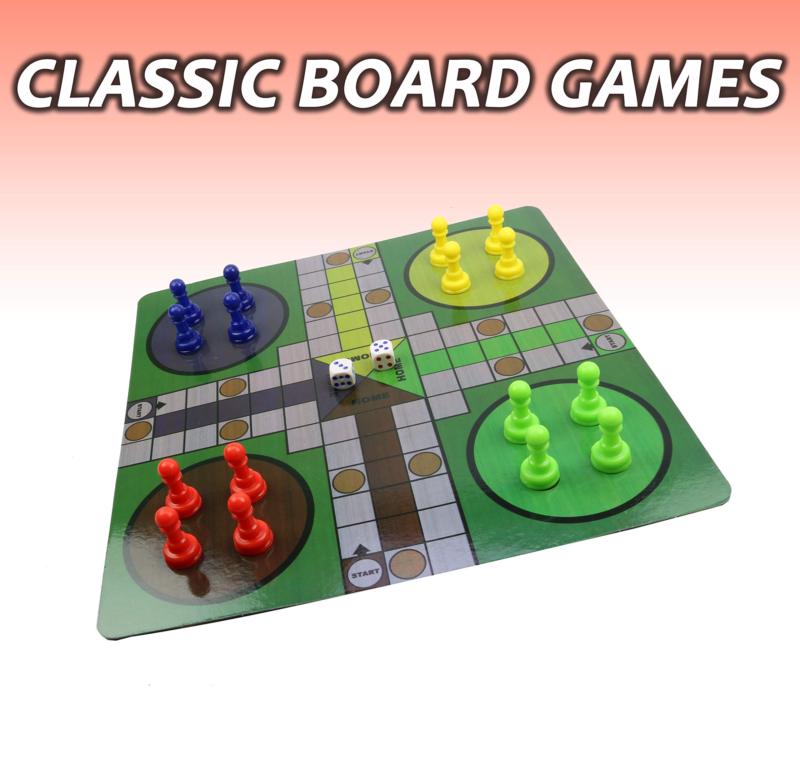 Board Game Set - 10 in 1 Board Games Collection - Chess, Checkers, Chinese Checkers, Backgammon, Snake and Ladder, Ludo and More Classic Board Games for Kids