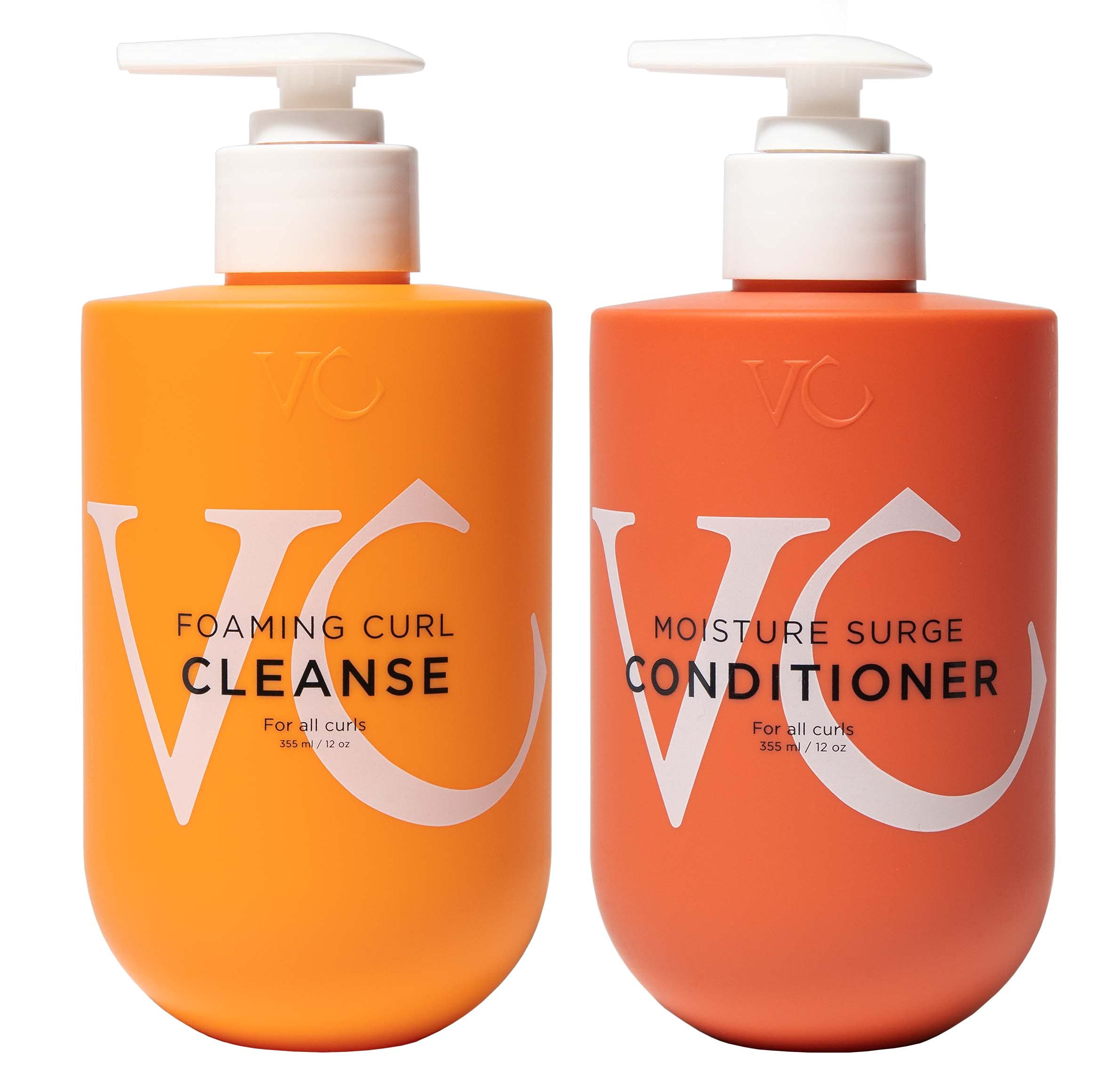 Vicious Curl Foaming Curl Cleanse and Moisture Surge Conditioner Kit – Clarifying Shampoo and Deep Conditioner for Curly Hair – Color-Safe, GMO-Free, with Amino Acids, Proteins & Superfruits (10 oz)