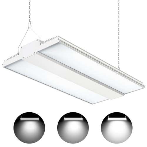 ADUB Linear High Bay LED Light 150W UL DLC Listed, 1.3 FT LED Warehouse Lights High Bay Shop Fixture Dimmable 0-10V, 22,500 LM, 5000K Commercial Hanging Bay Light for Workshop Garage Barn, 100-277V