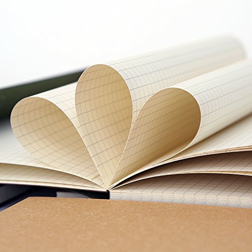 Grid Paper Notebook - Hardcover Classic Notebook with Pen Holder - Thick Premium Paper + Page Dividers Gifts 8.4 x 5.7 In