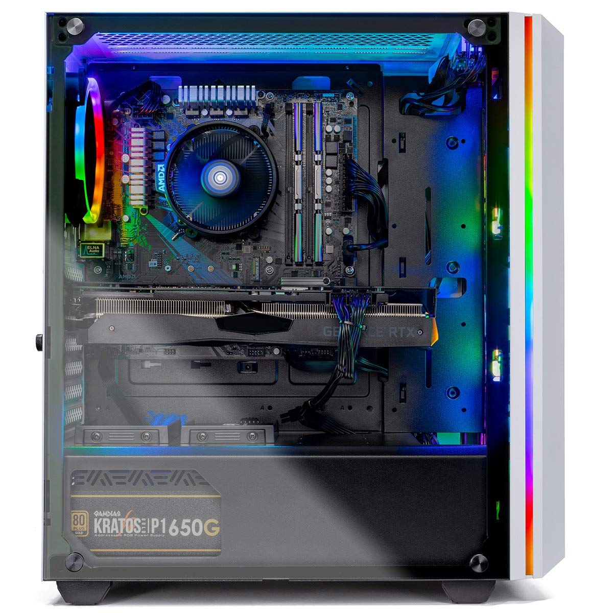 Skytech Chronos Gaming PC Desktop - AMD Ryzen 7 2700X, NVIDIA RTX 2070 Super 8GB, 16GB DDR4 (2X 8GB), 1TB SSD, 650 Watt Gold