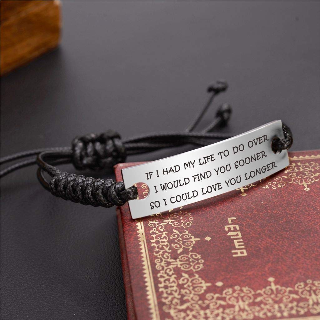 ABNTY If I Had My Life To Do Over I Would Find You Sooner, Bracelet for Soulmate Lover Gifts