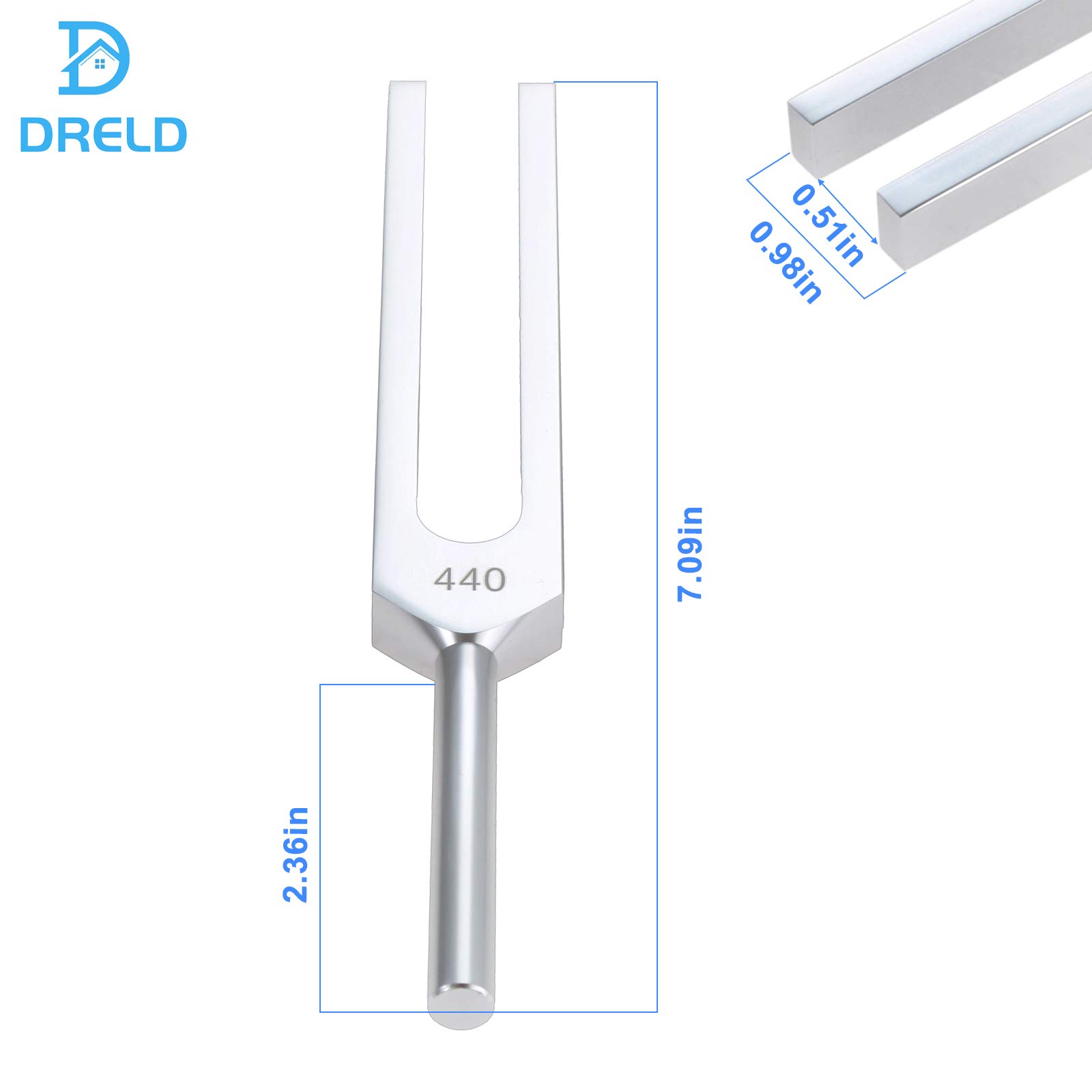 440 Hz Tuning Fork, A440Hz Tuning Fork with Silicone Hammer Bag for Violin Guitar Tuner Instrument, DNA Repair Healing, Sound therapy, Perfect Healing, Balancing, Healers, Vibration