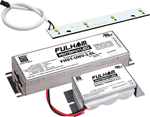 Fulham Lighting FHSKITT04LNC HotSpot1 LED Emergency Battery Back Up Kit, 100-277V